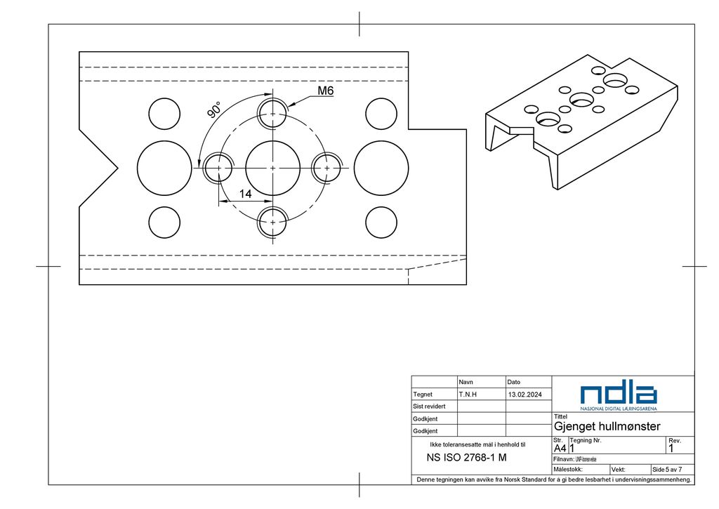 Bore- og gjengeøvelse (UNP 60) - Teknologi (TP-PIN vg2) - NDLA