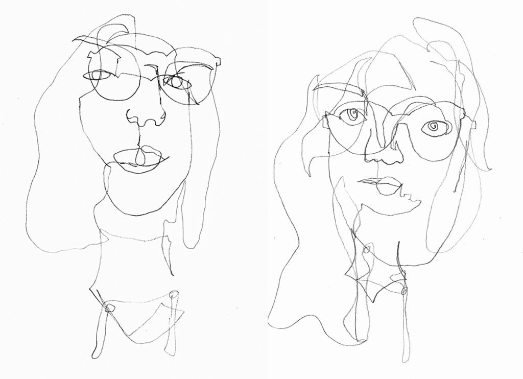 Konturtegning med sammenhengende strek - Kunst og visuelle virkemidler 1 (KD-KDA vg1) - NDLA